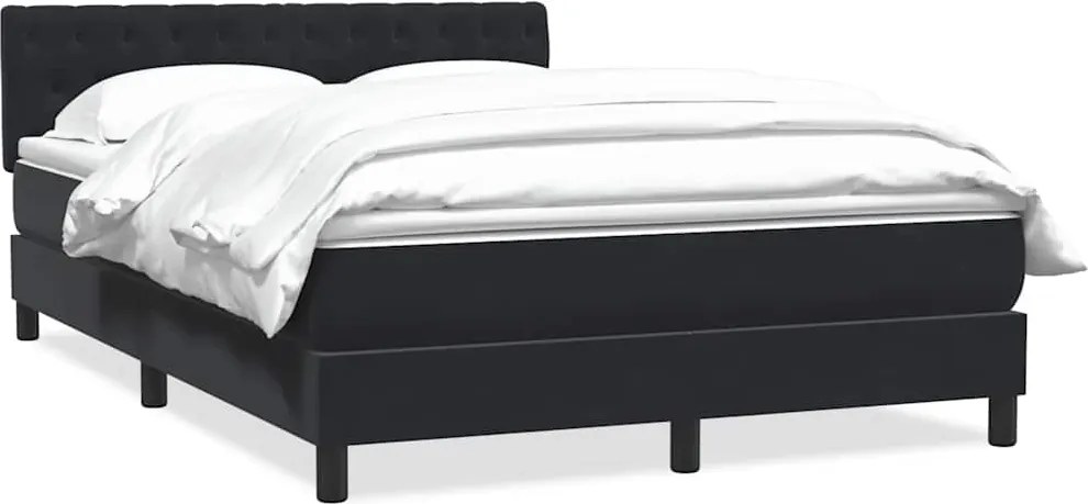 Box spring postel s matrací černá 160x210 cm samet 3316505