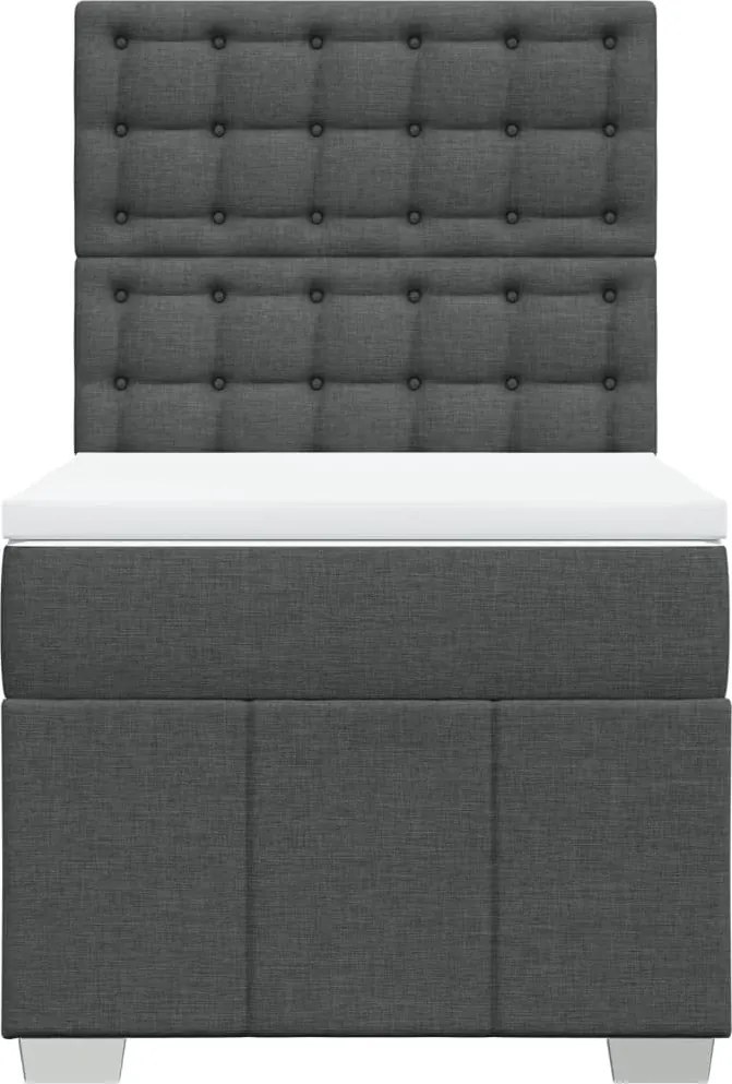 Box spring postel s matrací tmavě šedá 80 x 200 cm textil 3293810