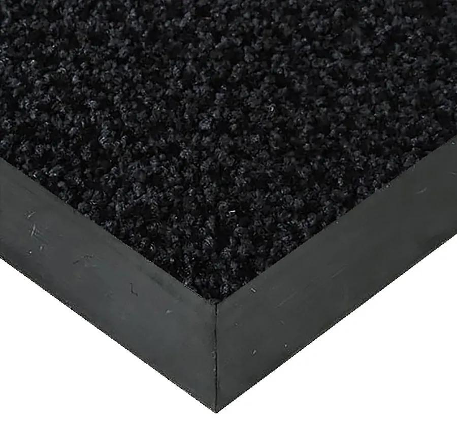 Černá textilní vstupní vnitřní čistící rohož Alanis - 100 x 100 x 0,75 cm