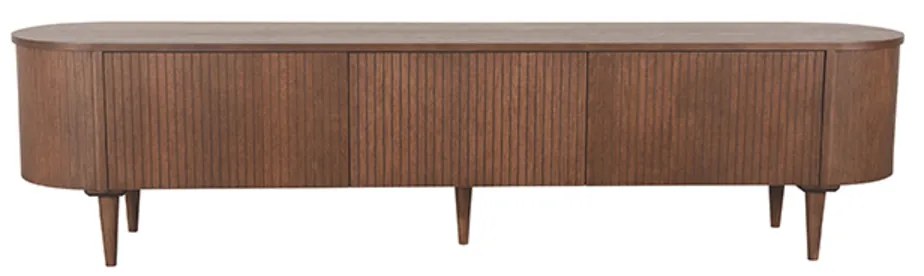 LABEL51 dřevěný TV stolek OLIVA tmavý 55x220 cm ME-70.007