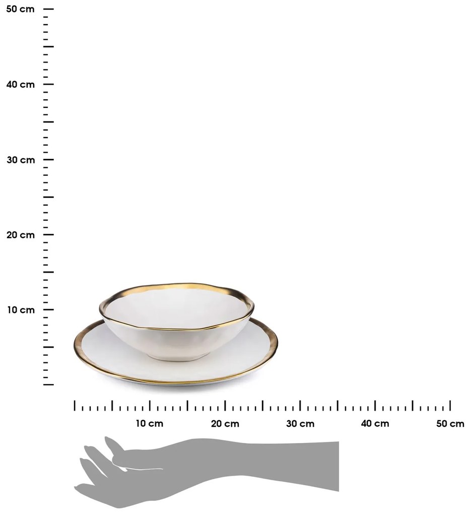 Keramická sada talířů Lissa White Gold 2ks