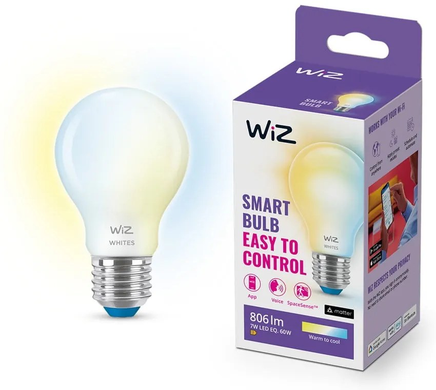 LED smart žárovka E27, 7 W – WiZ