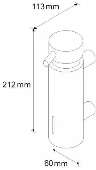 Nástěnný dávkovač tekutého mýdla, 300 ml