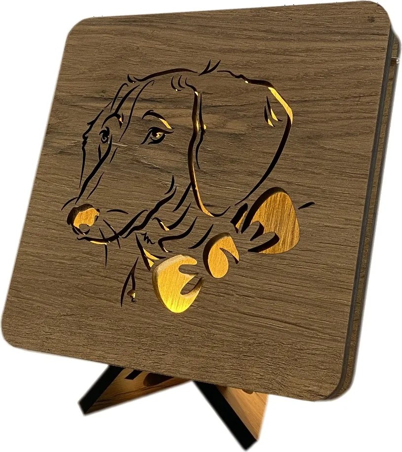 Li-Go "Jezevčík" lampa 19x19 cm provedení povrchu: černá s patinou