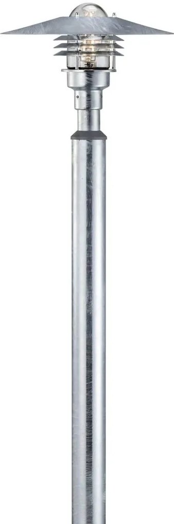 Pozinkovaná zahradní lampa Vejers 2m pro žárovku E27 200cm  - Nordlux