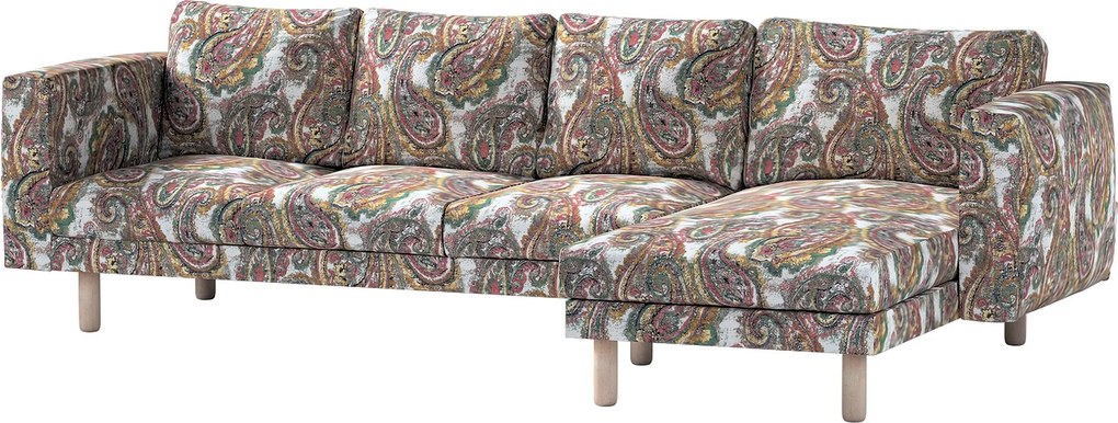 Potah na pohovku IKEA Norsborg 4-místná se šezlongem barva vícebarevná látka pletený vzor, vzorované