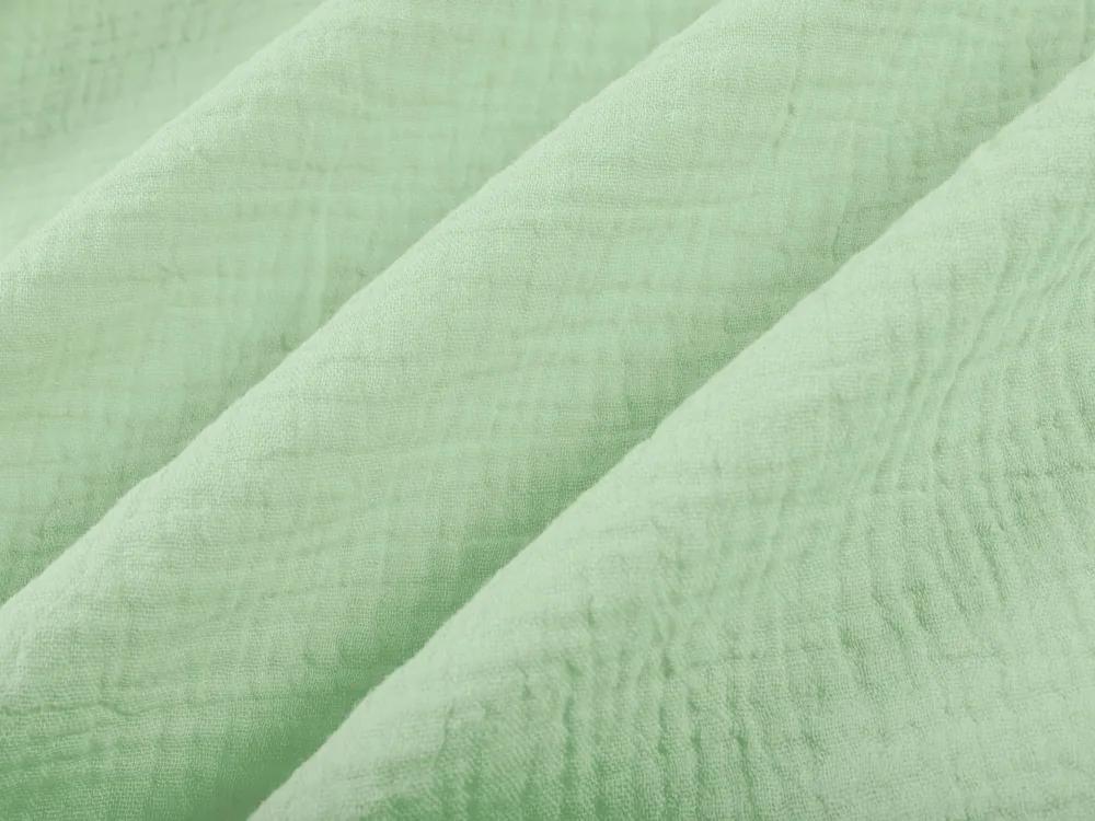 Biante Mušelínový povlak na polštář MSN-002 Pastelově zelený 45 x 45 cm