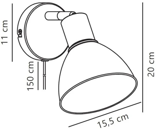 Nordlux - Nástěnné bodové svítidlo POP 1xE27/18W/230V bílá