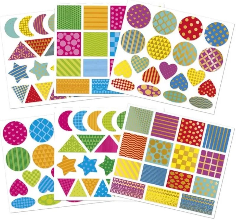Janod Stickers Velké samolepky Geometrické tvary 150ks 1,5+