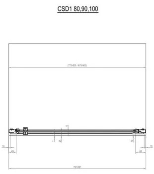 Ravak Chrome Sprchové dveře 80 Transparent bílá 0QV40100Z1 CSD1-80