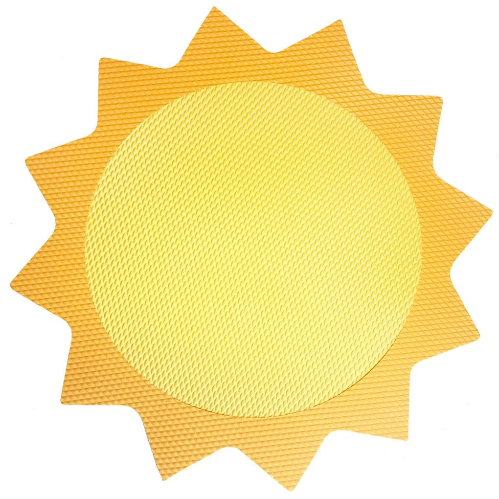 VYLEN Nástěnka Sluníčko- dvoubarevné Varianta: Střed- žlutá, paprsky tmavě žlutá, Průměr: 64 cm