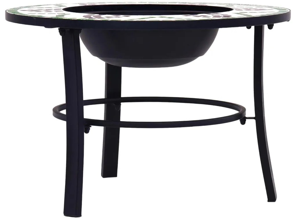 vidaXL Mozaikové ohniště zelené 68 cm keramika