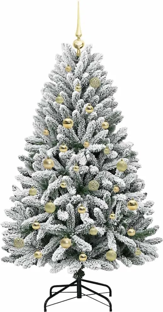 Umělý vánoční stromeček 150 cm 150 LED Teplá bílá PVC a ocel 3395743
