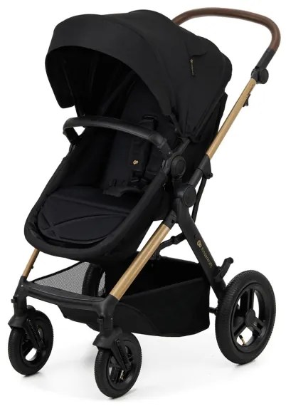 KINDERKRAFT-Kombinovaný kočárek 3v1 MOOV 2 AIR Pure black + autosedačka MINK PRO