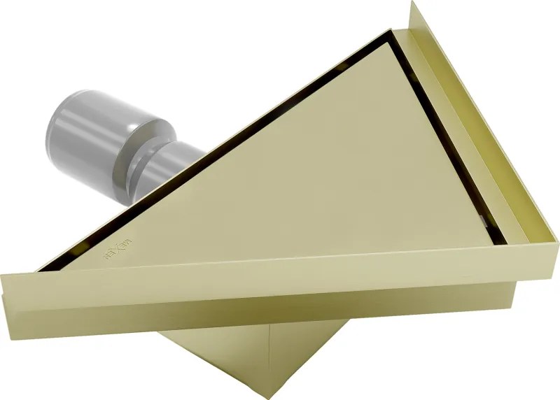 Mexen Flat-T, bodová podlahová vpusť 20 cm, zlatá matná, 1A10320