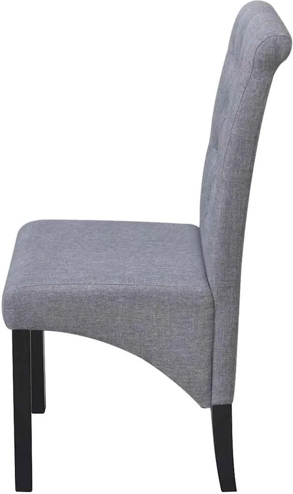 Jídelní židle 4 ks světle šedé textil 272245