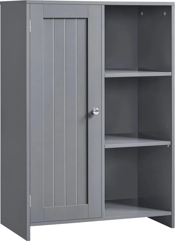Koupelnová skříňka Yaheetech – tmavě šedá, 56 cm (délka) × 30 cm (šířka) × 81 cm (výška), nové provedení (267536631628)