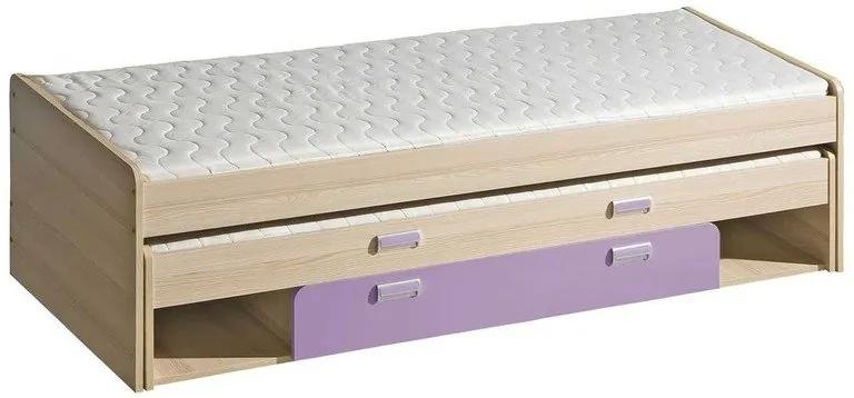 postel pro dvě deti LUCAS 16, fialová
