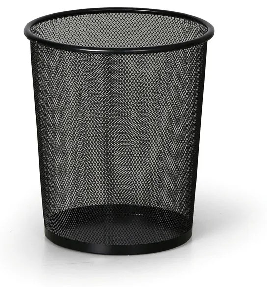Drátěný odpadkový koš na papíry, 12 litrů, černý