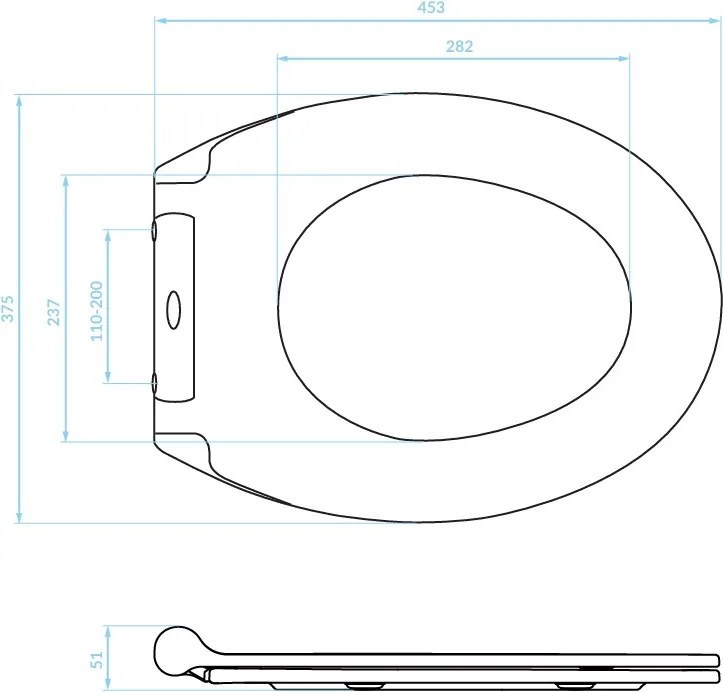 Kuchinox Slim, WC sedátko s jemným zavíráním, bílá, LAV-ADA_600E