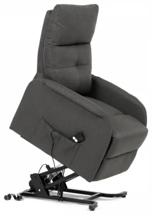 Polohovací elektrické křeslo šedá látka TV-5482 GREY2