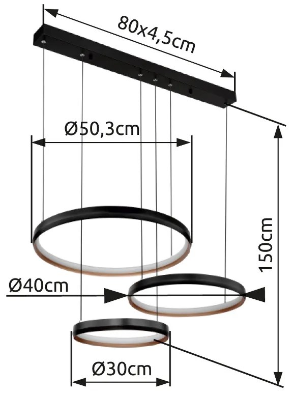 GLOBO HALLI 67193-55H Závěsné svítidlo