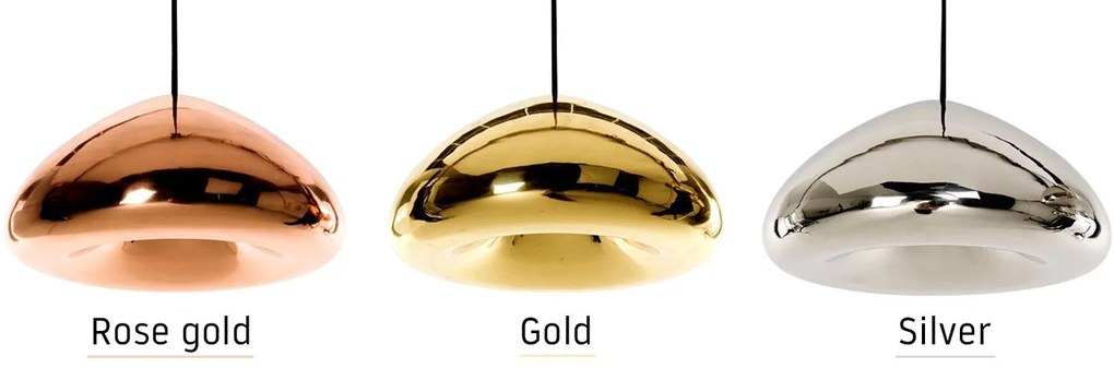 Toolight - závěsná stropní zrcadlová lampa, zlatá, OSW-00420