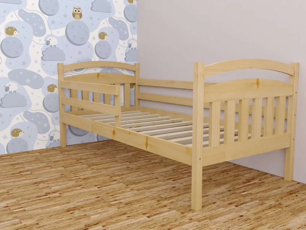 Vomaks Dětská postel DP 015 se zábranou Rozměr: 70 x 160 cm, Barva: barva bílá
