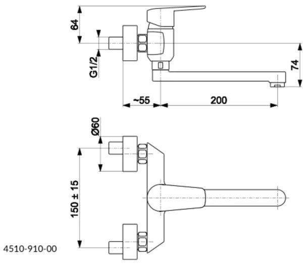 KFA Armatura 4510-910-00 - Dřezová baterie GERMAN lesklý chrom