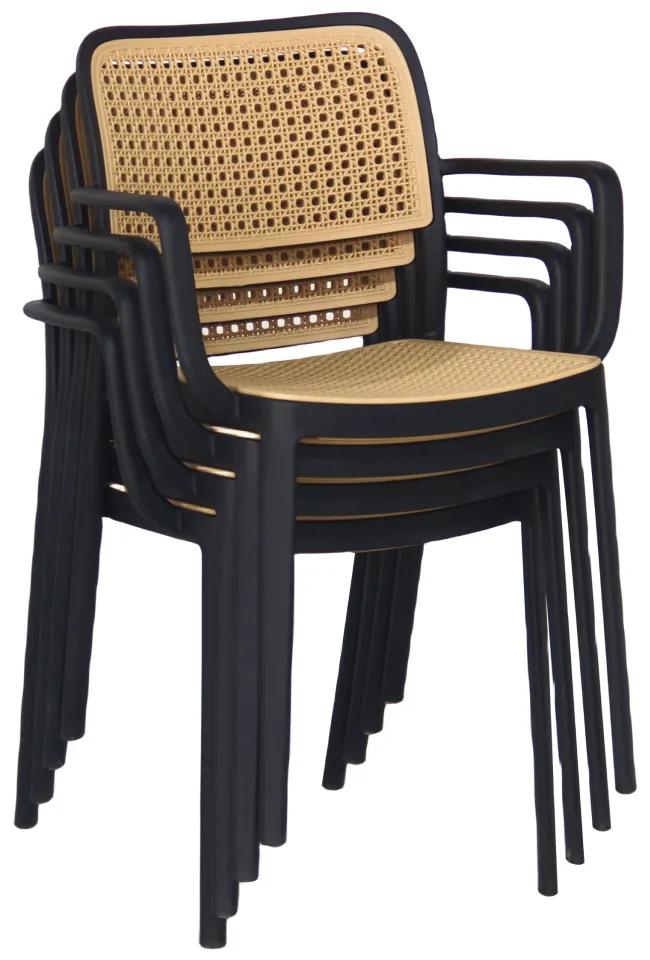 Stohovatelná židle RAVID TYP 2 Tempo Kondela Černá
