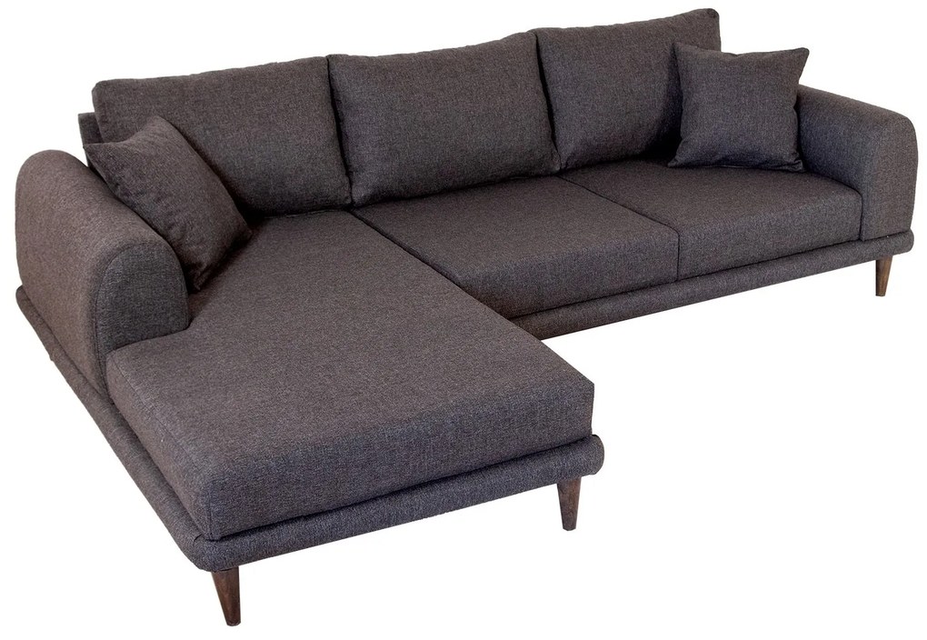 Hanah Home Čtyřmístná pohovka NERO antracitová levá 250 cm