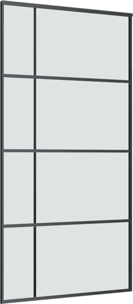 Posuvné dveře s kováním 102,5 x 205 cm ESG sklo a hliník 3332928