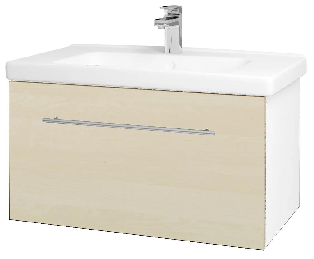Dřevojas Koupelnová skříň BIG INN SZZ 80 Varianta: M01 Bílá mat / Úchytka T02 / M01 Bílá mat