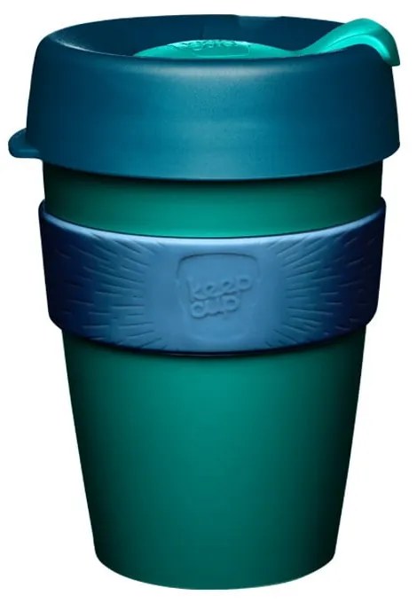 Zeleno-modrý cestovní hrnek s víčkem KeepCup Polaris, 340 ml