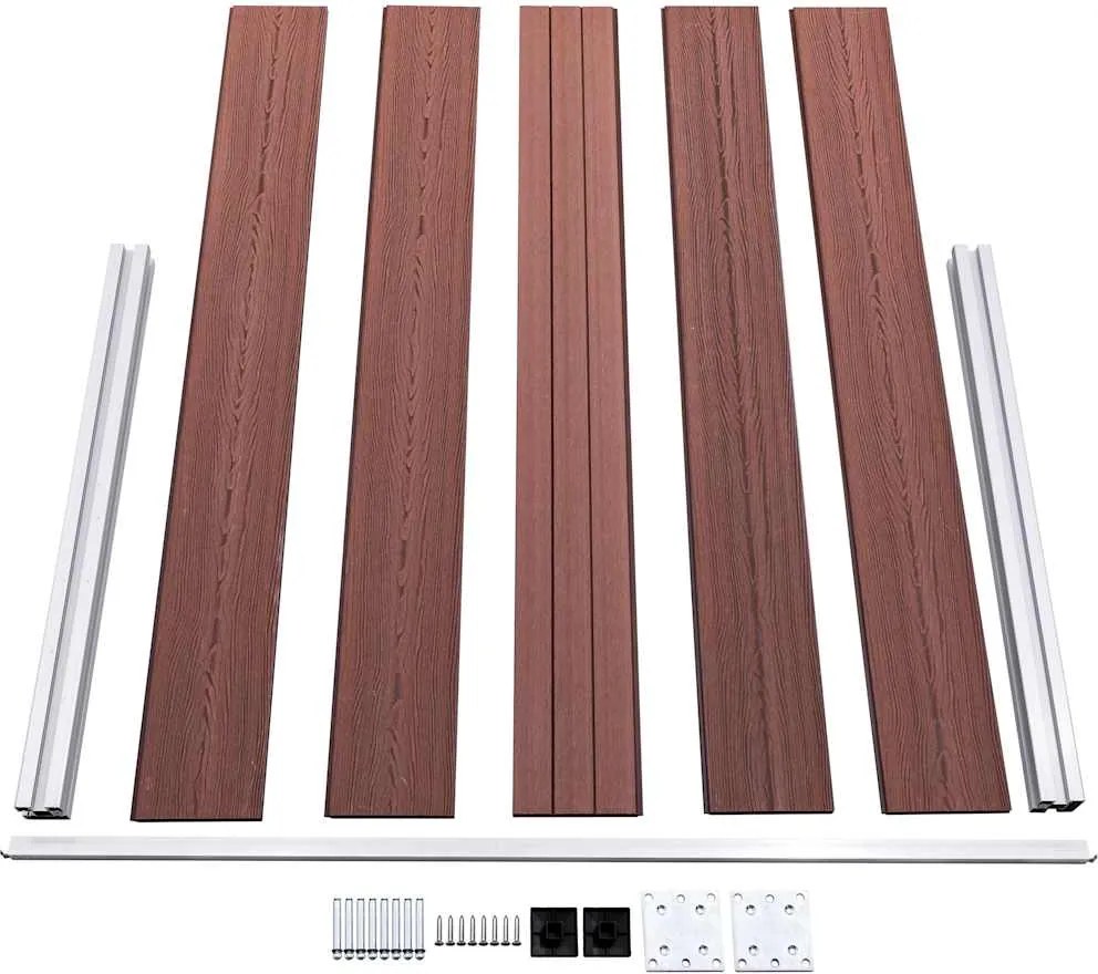 Zahradní plot WPC 353 x 106 cm hnědý 3053243