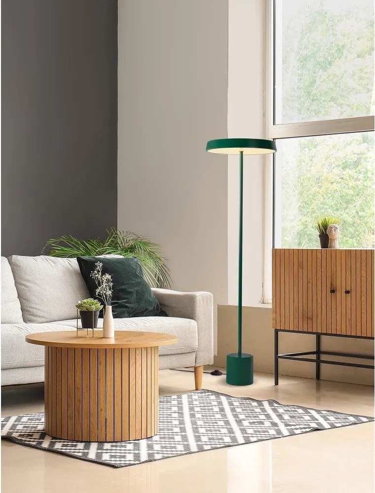Zelená kovová LED stojací lampa (výška 136 cm) Vetro – Nova Luce