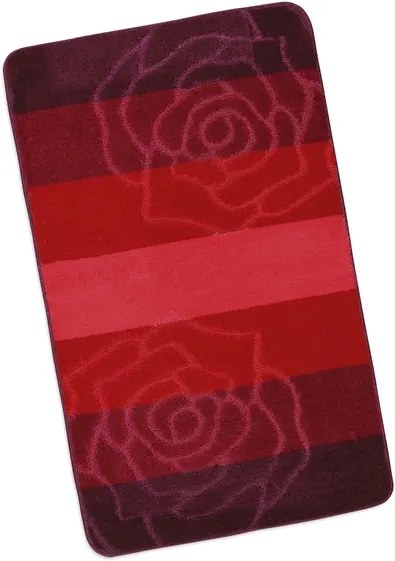Vesna | Koupelnová předložka 60x100 cm Červená růže