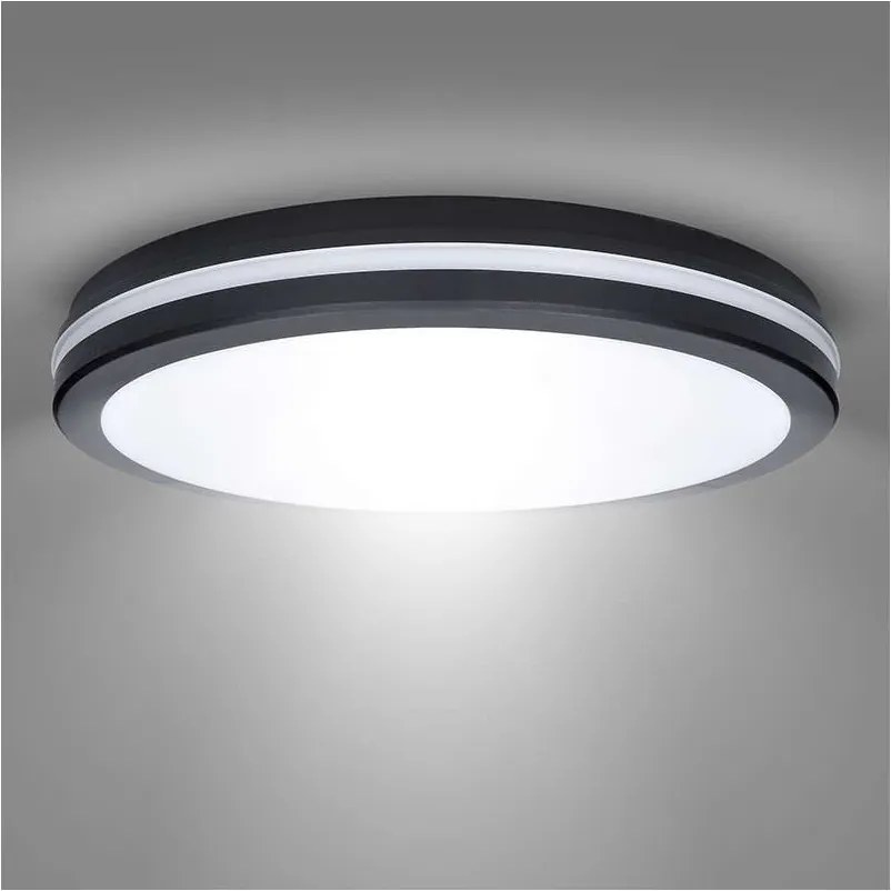 LED stropní světlo WO821 nastavitelné - průměr 40 cm, černá