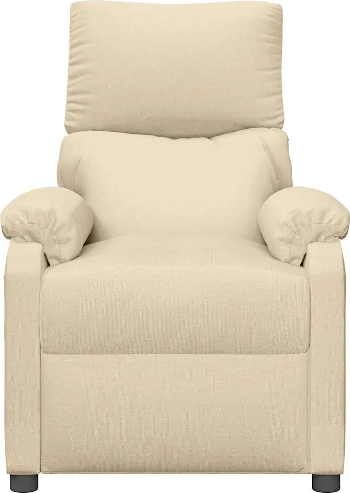 Masážní křeslo krémové textil 322455