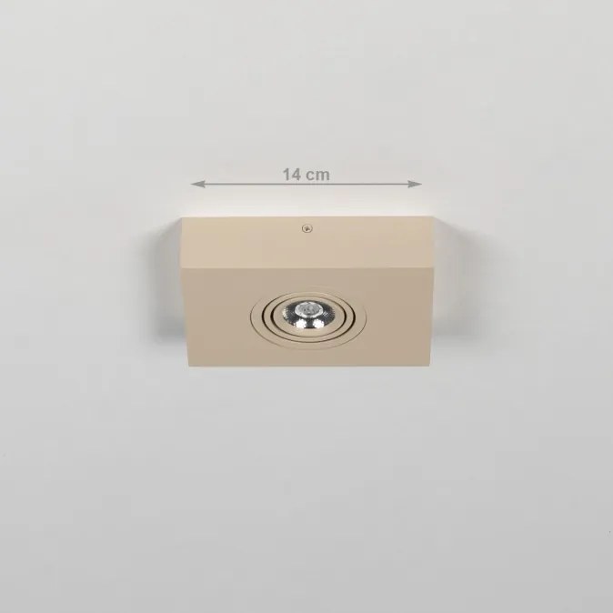 Stropní LED svítidlo Spot Quality Quadra 1 Taupe