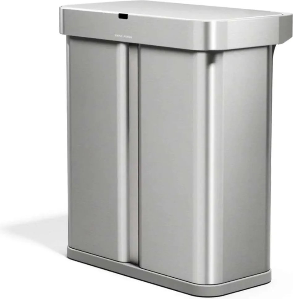Simplehuman - Bezdotykový odpadkový koš 58 l, matná nerez ST2050