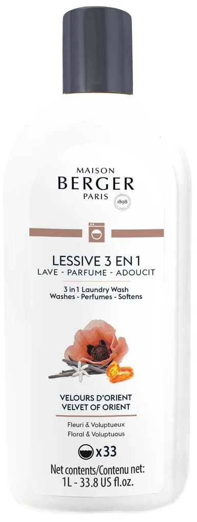 Maison Berger Paris Prací prostředek se změkčovadlem a parfémem Samet z Orientu 3v1, 1000 ml 28004