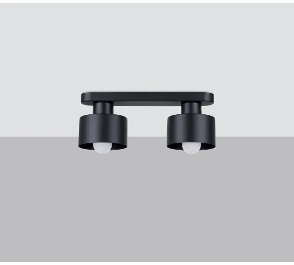 Sollux SL.1130 - Stropní svítidlo SAVAR 2xE27/60W/230V černá