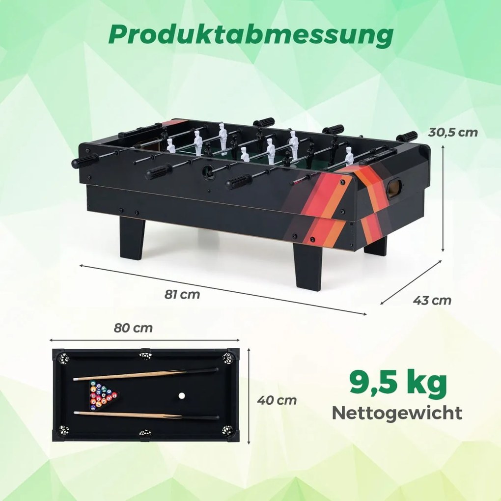 Costway 4 v 1 Herní stůl a na stolní tenis a na air hockey a stolní fotbal