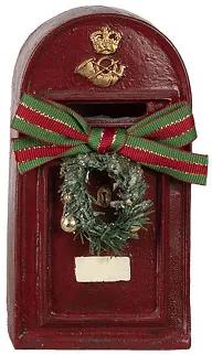 Poštovní schránka s vánočním věnečkem