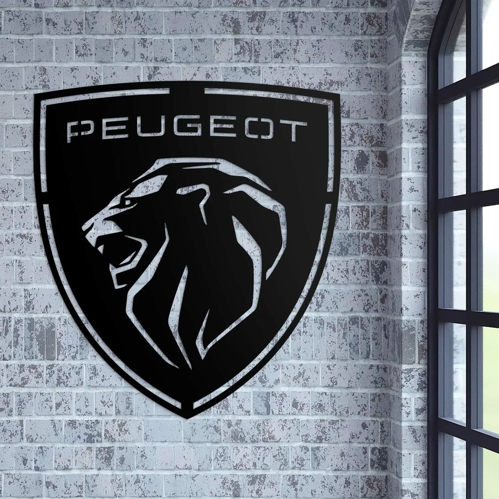 DUBLEZ | Dřevěný obraz - Logo Peugeot - Erb