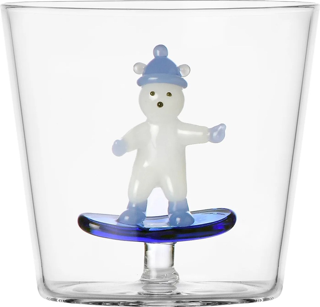 Ichendorf Milano designové sklenice na vodu Snow Games Tumbler Bear And Snowboarding