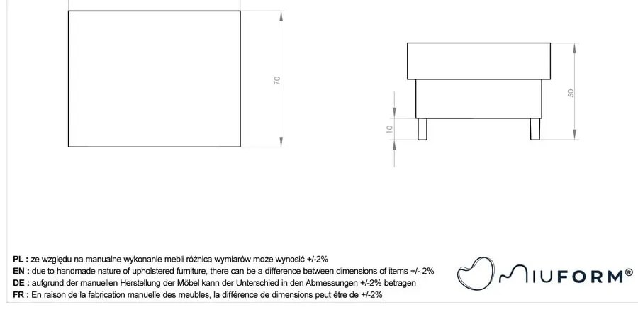Světle hnědá podnožka Simon – Miuform
