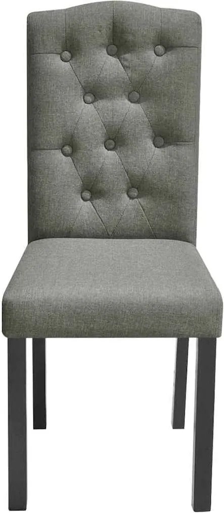 Jídelní židle 4 ks šedé textil 242224