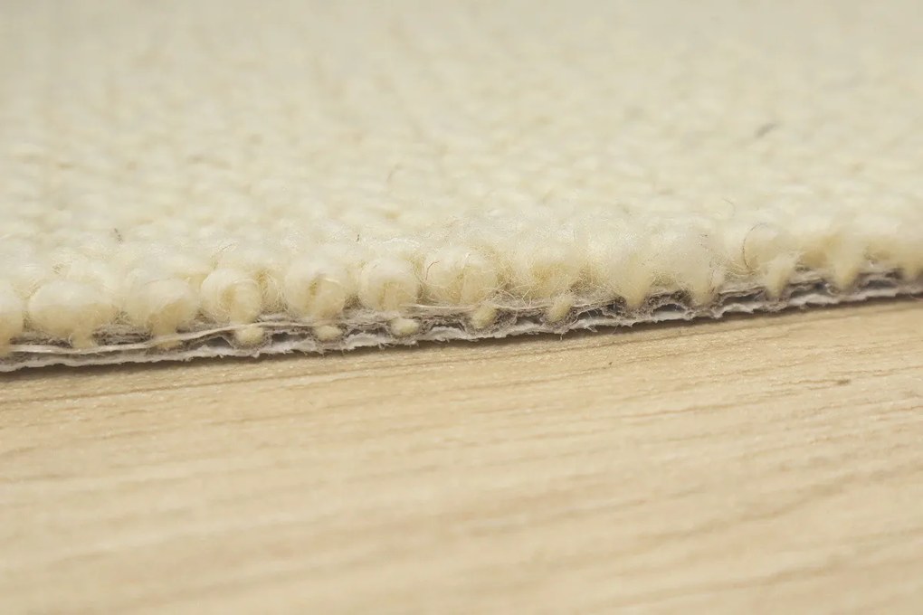 Avanti, Metrážový koberec Alfawool 86 bílý, na míru, šíře 4m,5m, béžová, ab (mřížka), ložnice